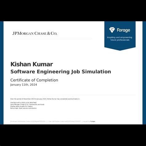 Kishan Kumar On Linkedin Softwareengineering Forage Jpmorganchase