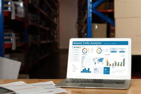 Premium Photo Computer Software For Website Traffic Analytics Data On