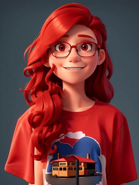 Premium Photo A Red Girl