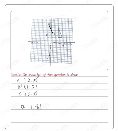 solved 2 1 triangle abc is drawn on the cartesian plane as shown