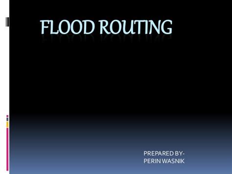 flood routing