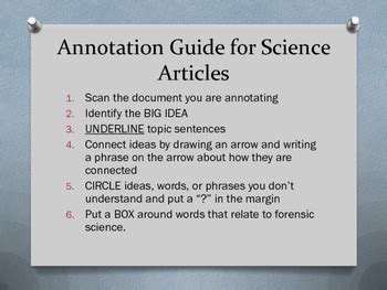 Annotation Guide For Science Reading By Steen S Science TpT