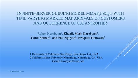 Pdf Infinite Server Queuing Model Mmap K Tg K ∞ With Time Varying Marked Map Arrivals Of