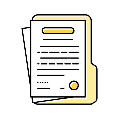 Terms Condition Paper Document Color Icon Vector Illustration Stock