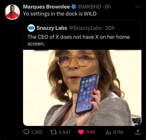 Not Only Does The X Ceo Not Have X Twitter On Her Home Screen She