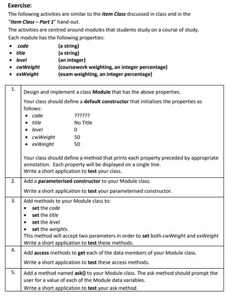 Solved Exercise The Following Activities Are Similar To The Chegg Com