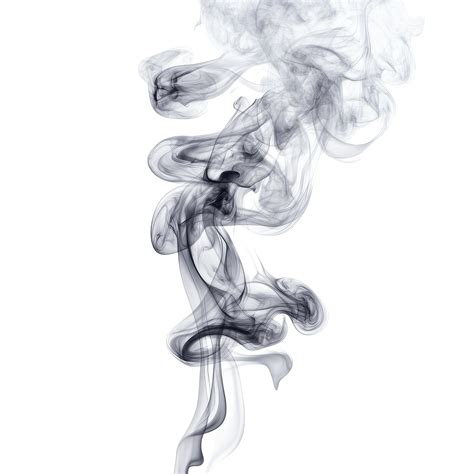 Beautiful Wisps Of Smoke Gracefully Dancing Against A Pure White