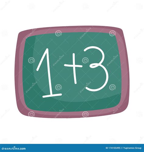 Back To School Chalkboard With Math Examples Arithmetic Stock Vector Illustration Of