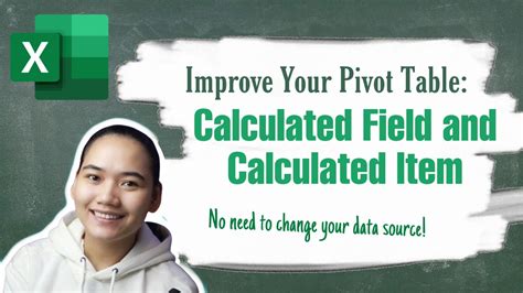 excel lesson calculated fields and calculated items in pivot tables youtube