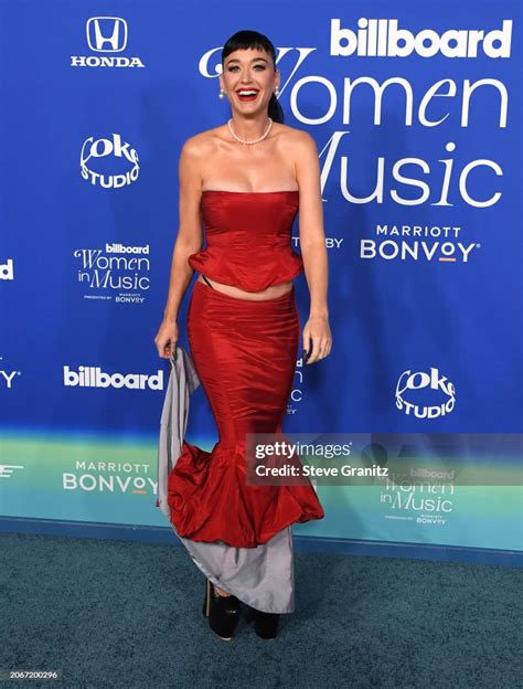 Katy Perry Arrives At The 2024 Billboard Women In Music At Youtube