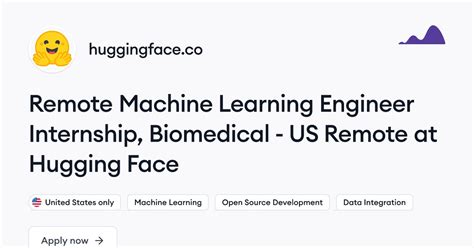 Remote Machine Learning Engineer Internship Biomedical Us Remote Job