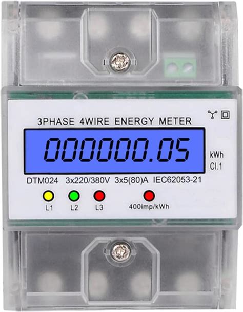 Energiemeter 3 Fase 4 Draads Energiemeter 5 80A Energieverbruik KWh