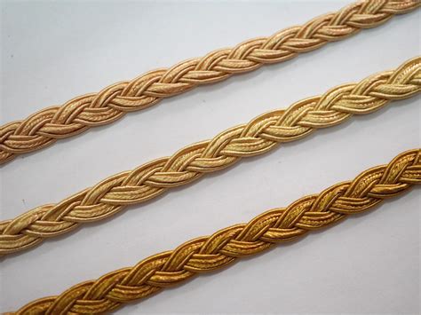 5 Yards 14 Gold Braided Cord Braided Gimp Trim Scroll Braid Trim