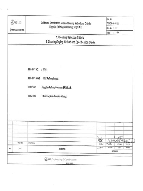 7t04 Cm 00 Pc 023 Guide And Specification On Line Cleaning Method And