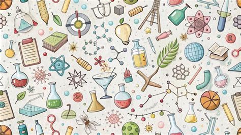 Premium Photo Colorful Science Seamless Pattern