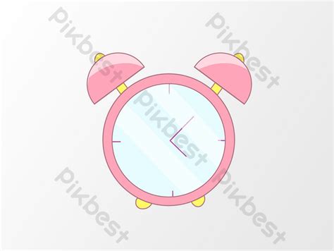 Drawing Cartoon Pink Alarm Clock PNG Images PSD Free Download Pikbest