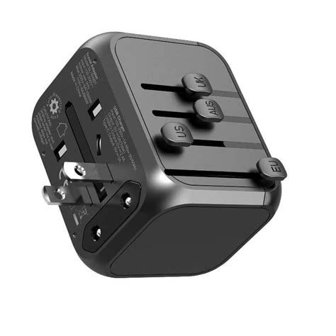 International Travel Adapter Eu Uk Au Us Socket Plug Usb