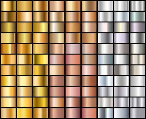 Golden Gradient Procreate Palette Metallic Gradients Gold Color Palette30 Procreate Swatches For