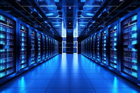 Premium Photo Super Computer Server Racks In Datacenter