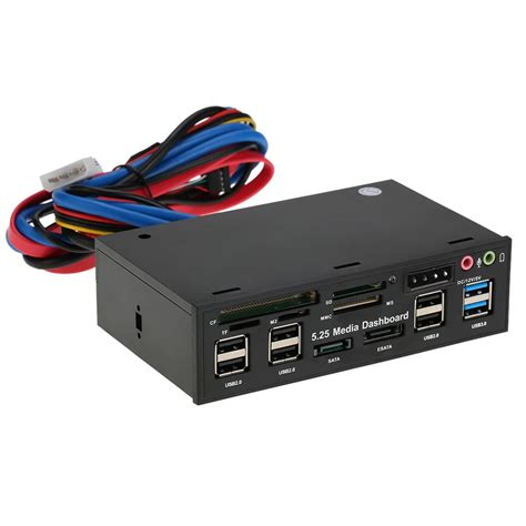 Multi Function Usb 3 0 Hub Esata Sata Port Internal Card Reader Pc