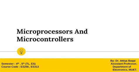 Microprocessors And Microcontrollersthe Avr Microcontroller And