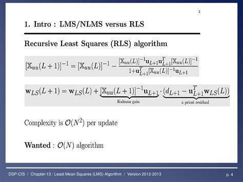 Dsp Cis Chapter 12 Least Mean Squares Lms Algorithm Ppt Download