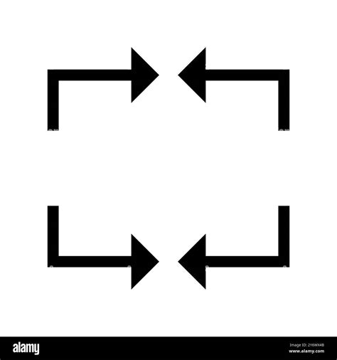 Four Arrow Icon Directional Arrows Symbol Minimalist Navigation Graphic Geometric Shape