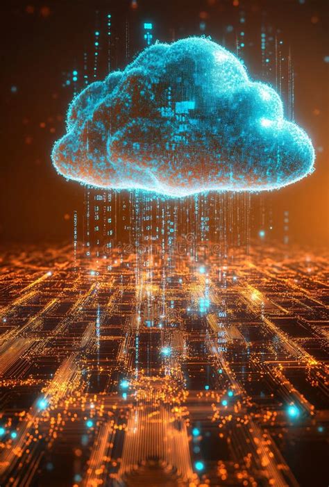 Futuristic Cloud Computing Network Data Stock Illustration Illustration Of Cloud Data 344933774