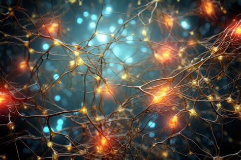 Premium Ai Image Vibrant Neural Network Illustration With Tangled Nests Generative Ai