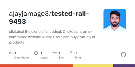 Github Ajayjamage3tested Rail 9493 Clickdeal The Clone Of Snapdeal