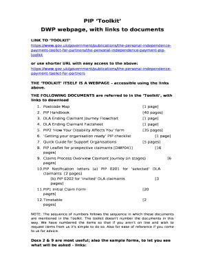 PIP Toolkit Doc Template PdfFiller
