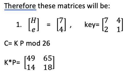 [solved] encrypt the plaintext using the following key using hill