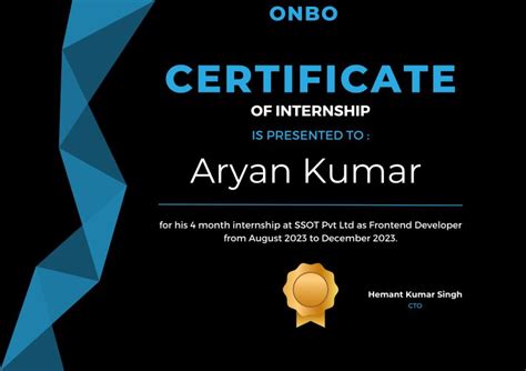 aryan kumar on linkedin internshipcompletion gratitude newbeginnings
