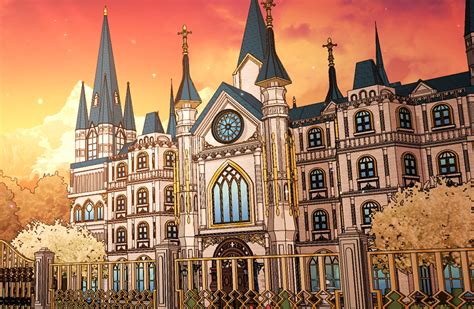 사계절이 있는 판타지 마법 기숙 학교 외부