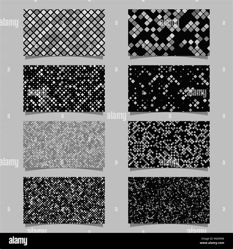 Abstract Diagonal Square Pattern Mosaic Card Background Set Stock Vector Image And Art Alamy