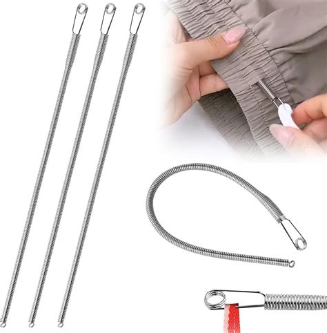 3pcs Spring Drawstring Threader Tool Bendable Rope Threader