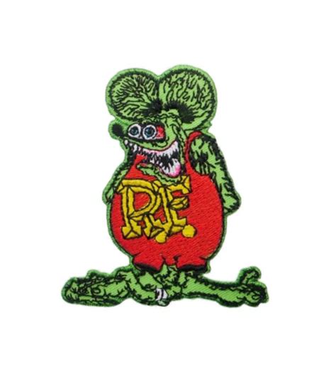 Patch Rat Fink Green 8cm Patch Thermo Adhesive Hot Rod Kustom