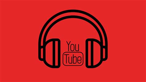 Download Youtube Logo Between Headphones Wallpaper