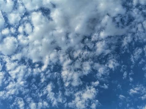 A Photo Of A Blue Sky With A Unique Cloud Blob Stock Image Image Of