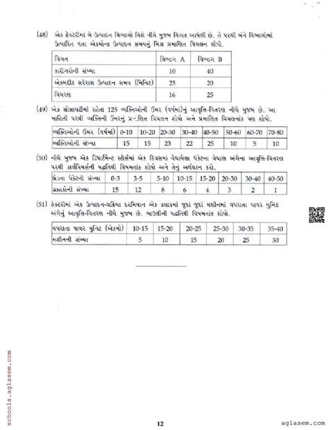 Gseb Std 11th Statistic Model Paper 2026 Pdf Download Gujarat Board Class 11 Statistic