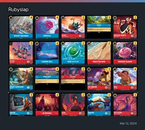 Rubyslap Lorcana Deck Disney Lorcana