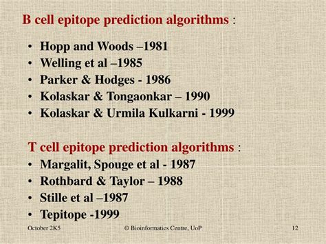 Ppt Epitope Prediction Algorithms Powerpoint Presentation Free