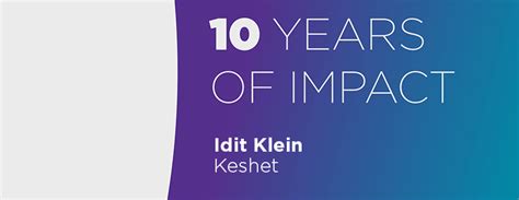 10 Years Of Impact Idit Klein Keshet Rosov Consulting Llc