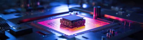 Production Of A Modern Microprocessor Stock Illustration Illustration