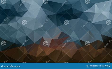Vector Irregular Polygonal Background Triangle Low Poly Pattern Dark Indigo Night Blue And