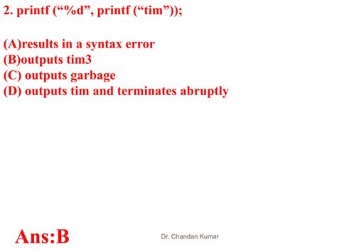 Technical Questions For Interview C Programming Ppt