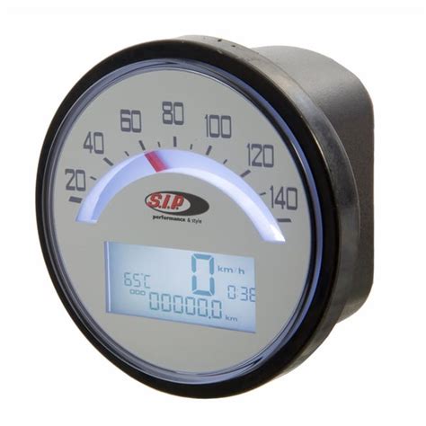 Speedometer Rev Counter SIP Km H Mph Umin Rpm Round Face White LCD