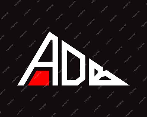 Premium Vector Triangle Shape Adb Letter Logo Design