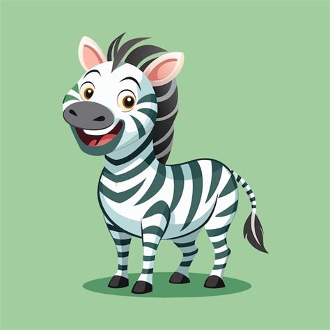 Premium Vector | Vector smiling zebra cartoon design