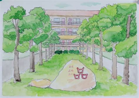 校园一角怎么画手绘校园一角手绘简笔画大山谷图库